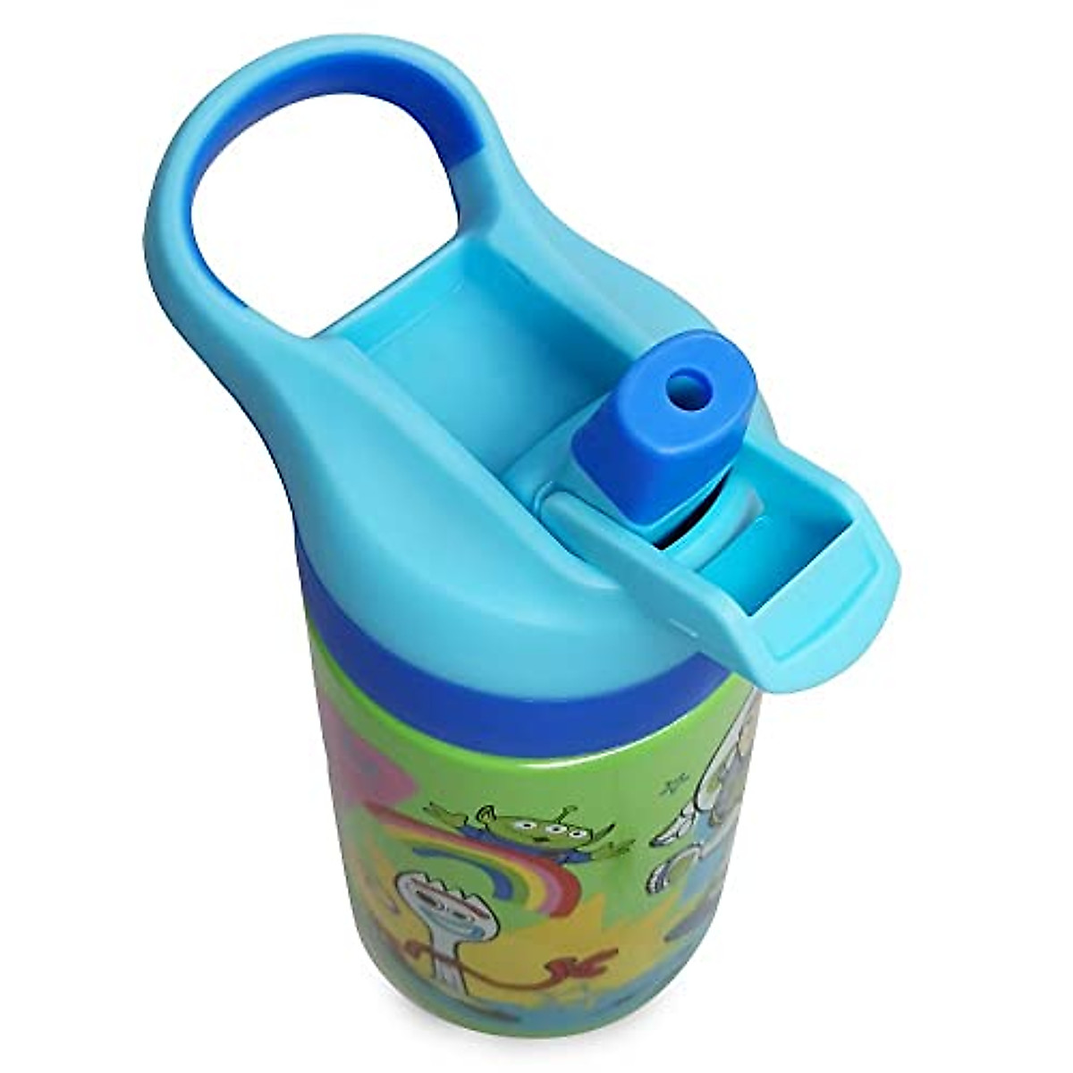 Disney Pixar Toy Story Stainless Steel Water Bottle with Built-In Straw