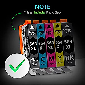 Smart Ink Compatible Ink Cartridge Replacement for HP 564 XL 564XL High Yield 10 Combo Pack (2 Black, 2PBK & 2 C/M/Y) for Photosmart 6525 6520 7520 5520 7510 5510 7525 DeskJet 3520 3522 OfficeJet 4620