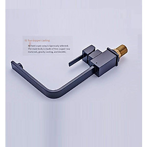 Bathtub Upgraded Best Modern Hot & Cold Mixer Single Lever Single Handle Kitchen Sink Tap, matt Black Finish Monobloc Kitchen Taps