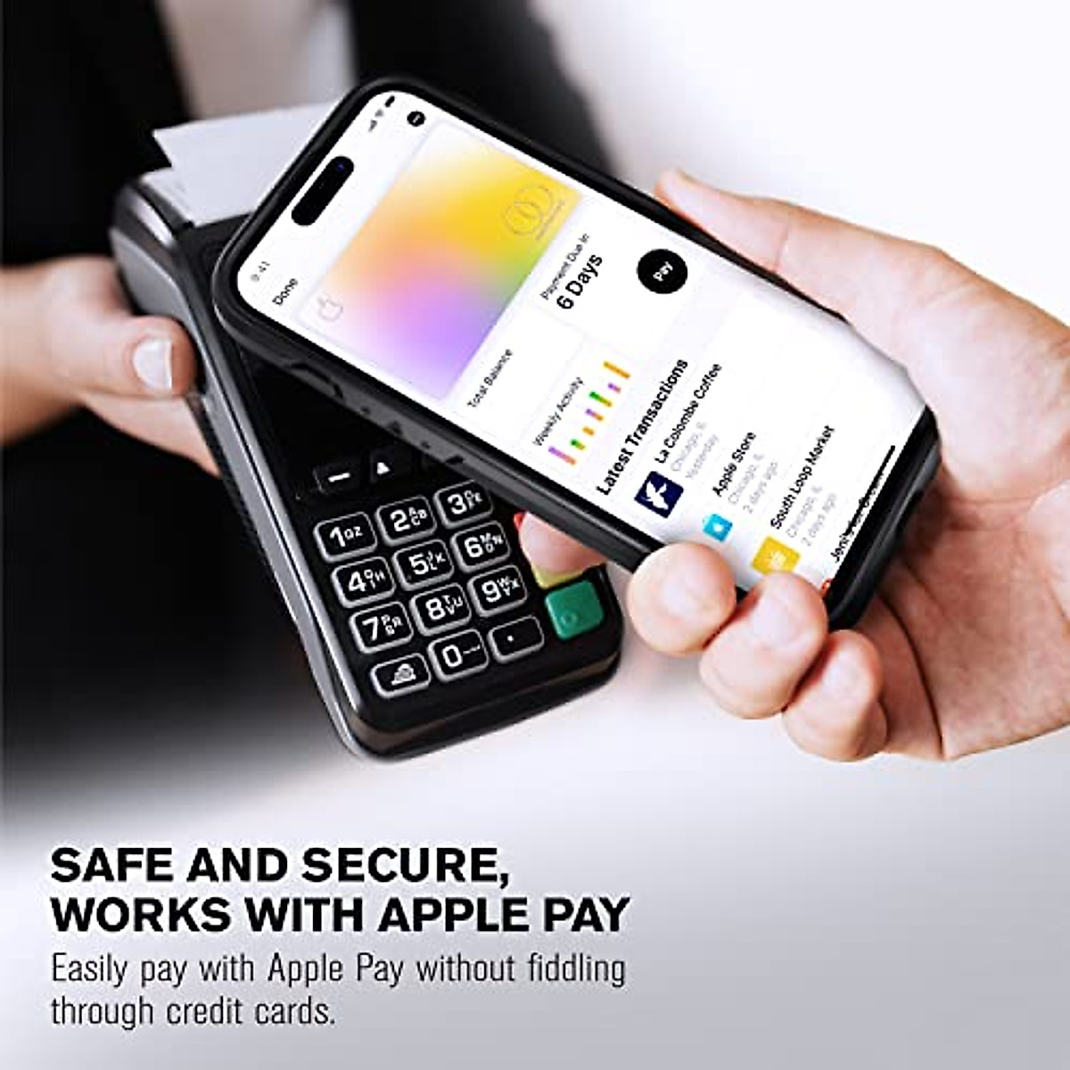 VENA vCommute Wallet Case Compatible with Apple iPhone 14 Pro (6.1"-inch), (Military Grade Drop Protection) Flip Leather Cover Card Slot Holder with Kickstand - Blue