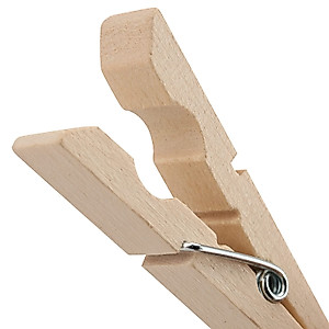 MANCHAP 150 Pack Natural Wooden Clothespins, Laundry Clothes Pins Wooden Clothes Pegs, Wood Clothing Pins Wooden Clips for Clothes, Photos, Crafts Display, 2.8 Inch Long