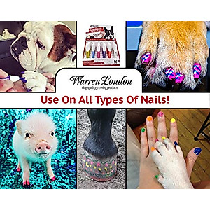 Warren London Pawdicure Dog Nail Polish Pen | Non Toxic, Odorless, & Fast Dry | Made in USA | 3 Pack Neon (Pink Purple Green)
