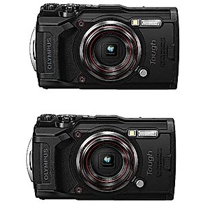 Pair of Olympus Tough TG-6 Waterproof Camera, Black Bundle