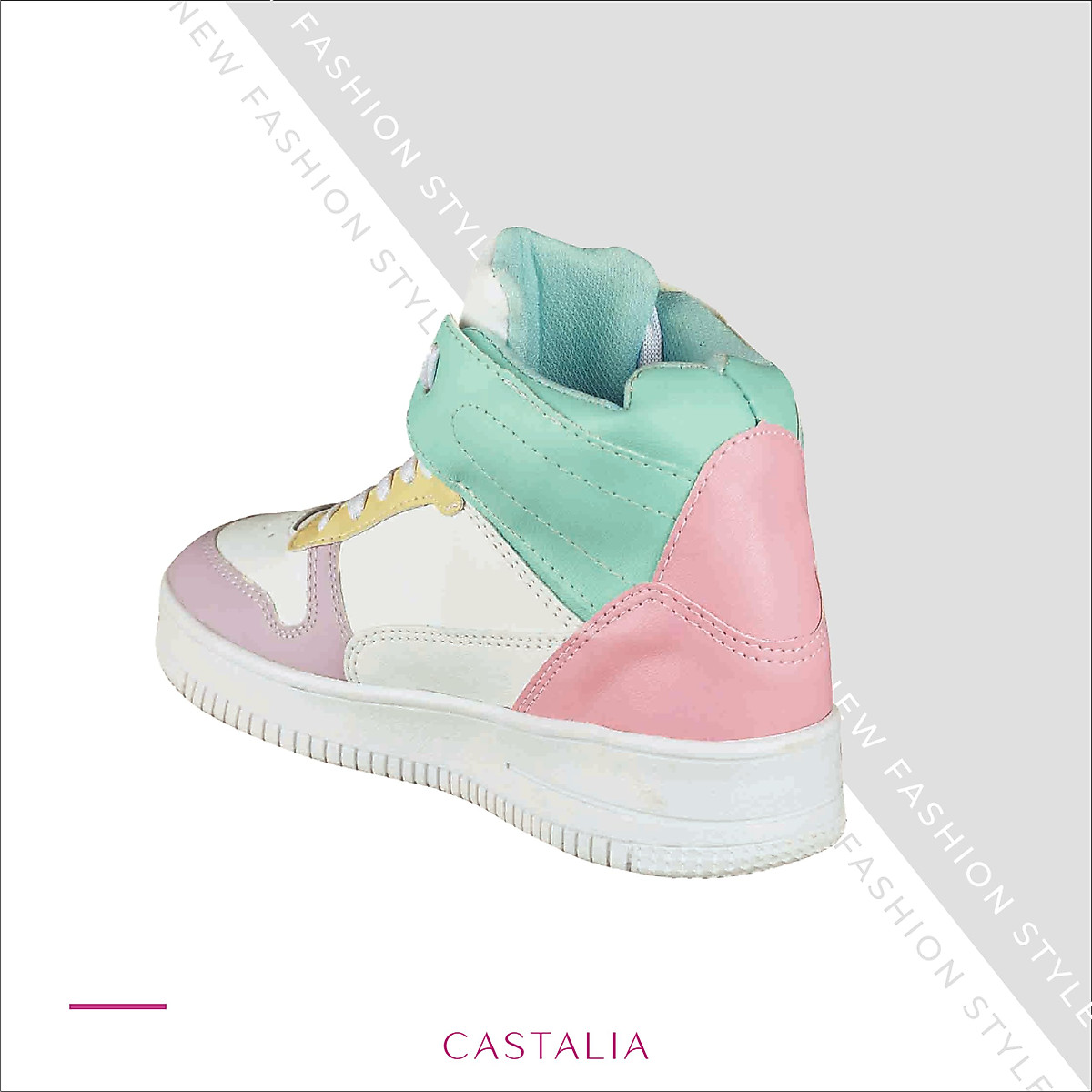 CASTALIA White Tennis Shoes Women, Stylish, Comfortable, Casual, Womens Walking, Sneakers. Non-Slip Sole. Perfect Womens Shoes, White Sneakers for Women., White, 9