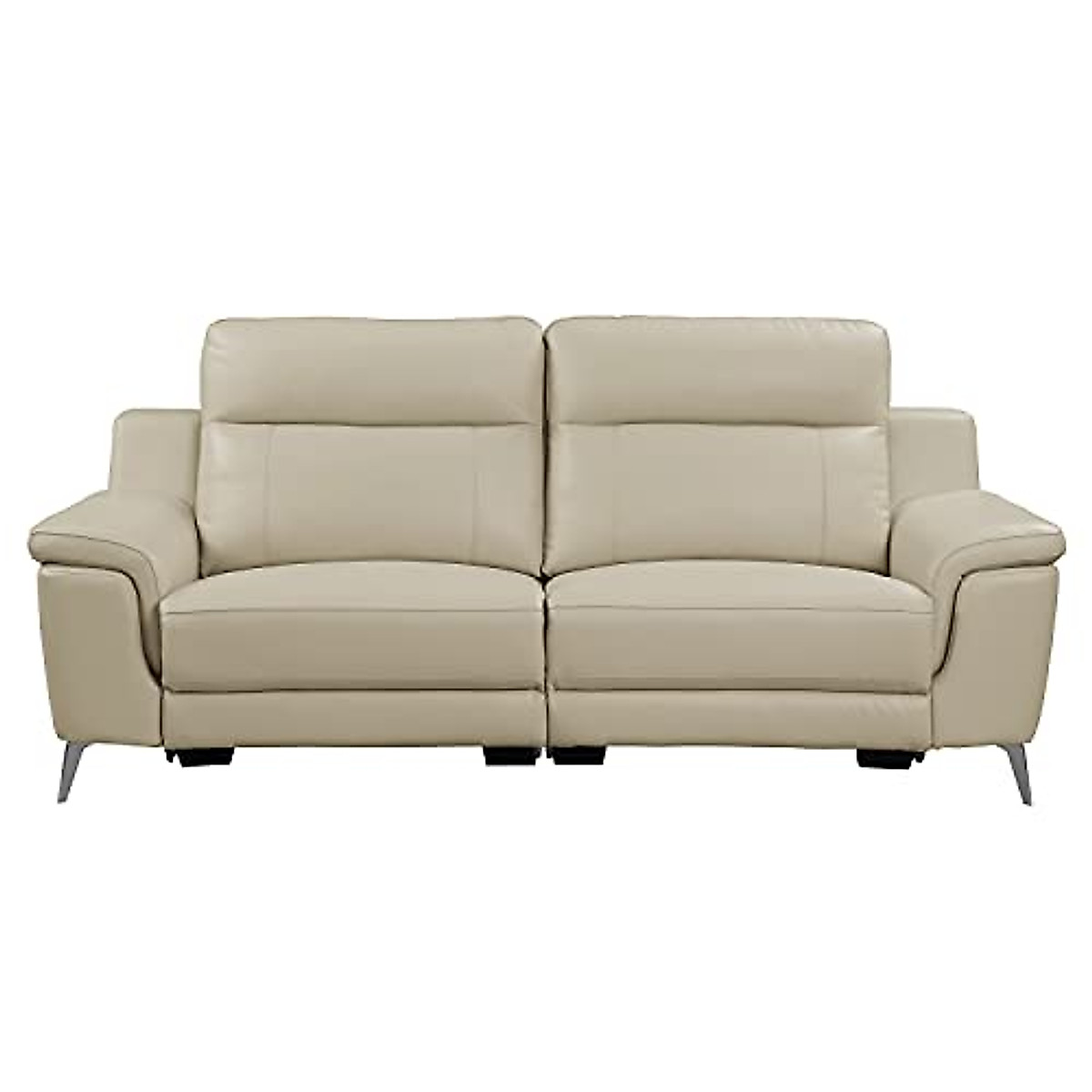Lexicon Ezra Genuine Leather Power Reclining Sofa, Beige