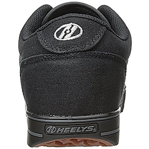 Heelys Launch-K Skate Shoe, Black Canvas, 3 M US Little Kid