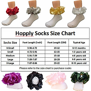 3 Pairs 3D Three-dimensional Ruffled Lace Cotton Socks,Cute Double Big Lace Dress Princess Socks for Girls (3Pairs-Black/White/Grey, 0-12 Months)