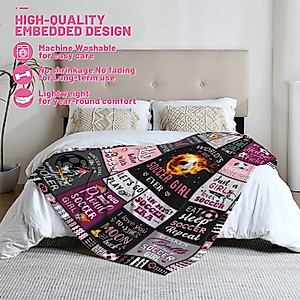 Soccer Gifts for Girls, Gifts for Soccer Lovers, 60"x50" Soccer Blanket for Girls Soccer Gifts, Gifts for Soccer Players, Best Soccer Girl Soft Flannel Blanket for Soccer Team Girls
