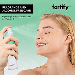 Fortify Skincare 9-in-1 Korean Facial Mist Spray with Hyaluronic Acid & Aloe Vera - Anti-Aging & Hydrating - Dermatologist Tested, Fragrance-Free - All Skin Types, Clean Beauty - 130ML/4.39 FlOz