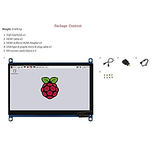 XYGStudy 7 inch QLED Quantum Dot Display IPS HDMI 1024×600 Capacitive Touch Screen G+G Toughened Glass Panel Supports Raspberry Pi 4 3 Raspbian Retropie Jetson Nano Xbox360 PS4 Switch etc