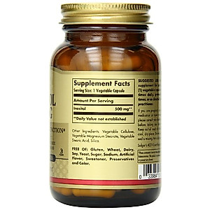Solgar Inositol Vegetable Capsules, 500 mg, 100 Count