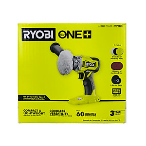 RYOBI 18V Cordless 3 in. Variable Speed Detail Polisher/Sander Kit with (1) Battery and Charger - Bulk Packaged