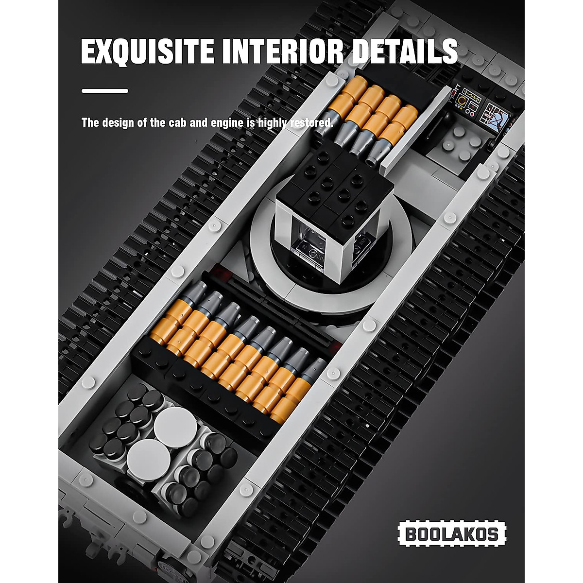 BOOLAKOS Leopard II A7 Main Battle Tank Building Block, Military Tank Building Toy Set to Display, Collectible WW2 Army Tank Model for Adults (1,498 Pieces)