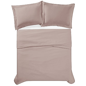 Vince Camuto - 400 TC Full/Queen 3 Piece Duvet and Sham Set - Percale Cotton Collection - Blush