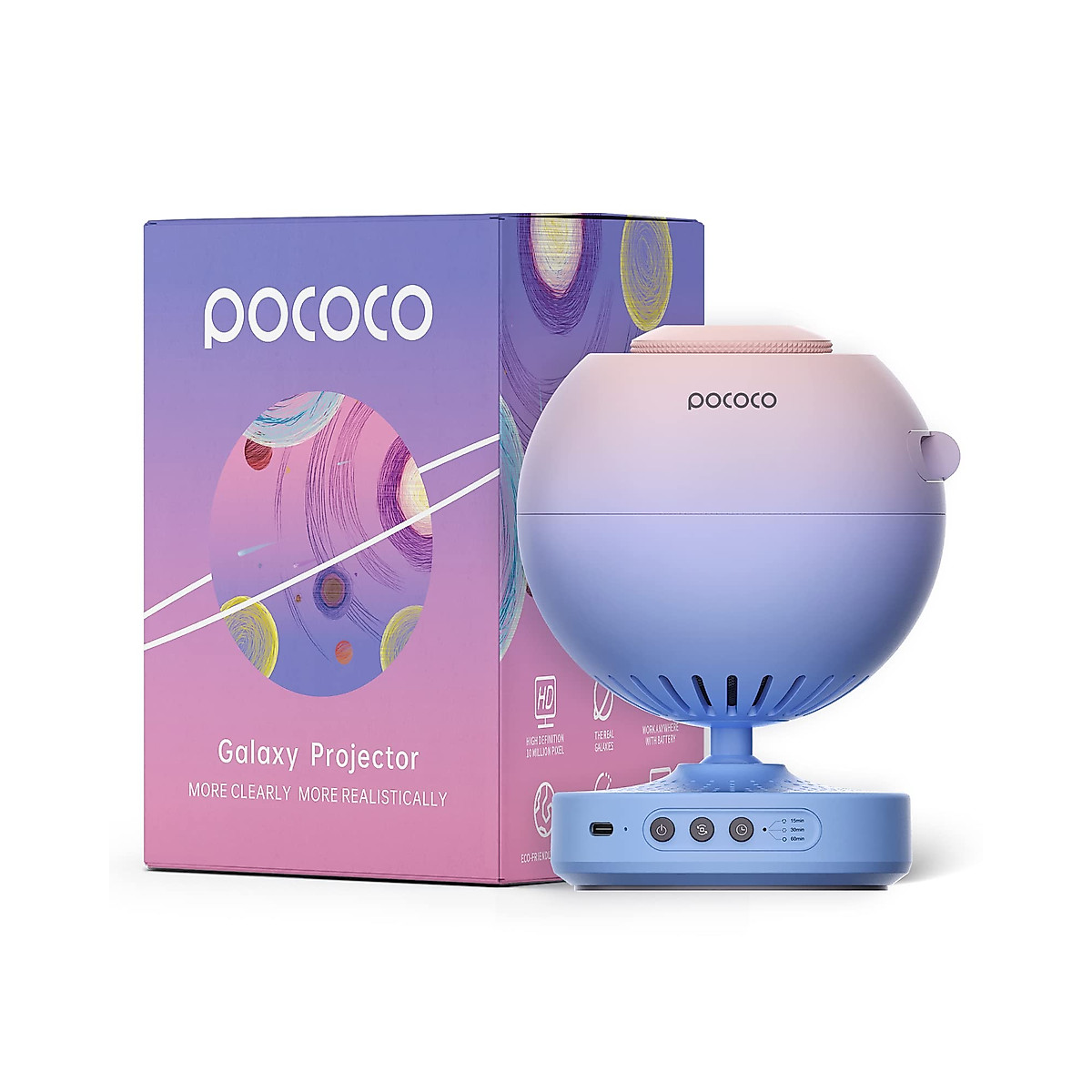 【Limited Time Offer: 16% Off 】POCOCO Galaxy Projector + Aurora and Deep Sea - Discs (6 Pieces)