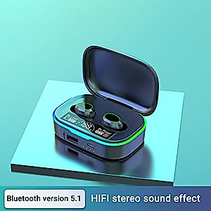 Bluetooth 5.1 Wireless Earbuds with Charging Box, Waterproof in Ear Headphones Built-in Microphone with Immersive Premium Stereo HiFi Sound for Game Music Sport (A-with Charging Function)