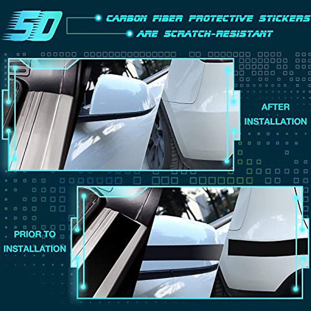 Marsui 3 Rolls 67 ft Matte Black Vinyl Wrap for Car, Includes Matte Adhesive Vinyl Tape for Chrome Delete, Window & Door Protection(2.8" x 32.8Ft, 2" x 16.4Ft, 2" x 16.4Ft)