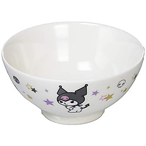 金正陶器(Kaneshotouki) Sanrio 315110 Kuromi Stars Rice Bowl, Made in Japan, White
