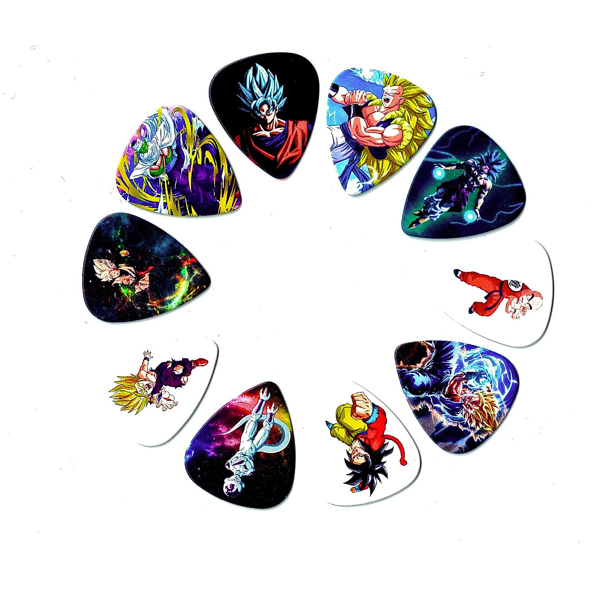 Dragon Ball Z Guitar Picks(10 Medium Picks in a Packet) for DBZ Lovers [0.71mm]