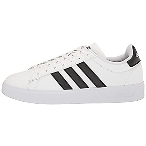 adidas Men's Grand Court 2.0 Tennis Shoe, FTWR White/Core Black/FTWR White, 9.5