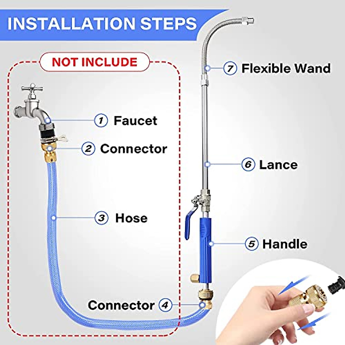 Hydro Jet High Pressure Power Washer Wand for Garden and Dual-Function Undercarriage Cleaner, Surface Cleaner for Pressure Washer