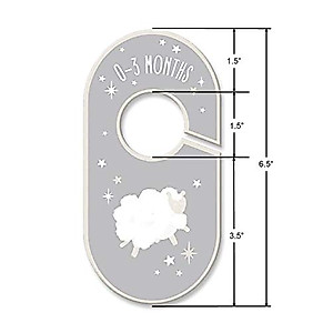 Punch Studio Lady Jayne Baby Nursery Decor Closet Dividers 0-24 Months (Twinkle Stars)