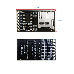 Treedix 2pcs Level Shifting MicroSD Breakout Board with SPI Interface Onboard Level Conversion for Arduino UNO R3