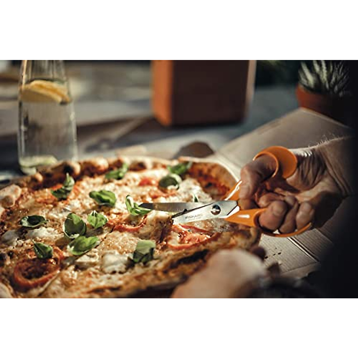 Fiskars 1000815 General Purpose Scissors, Total Length: 21 cm, Quality Steel/Synthetic Material, Classic, one, Orange