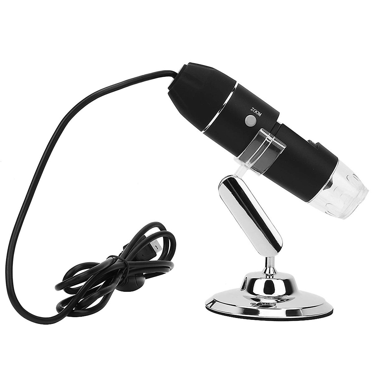 Zerone Digital Magnifier, 1600X Digital Microscope Magnifier S4T-30W-D 8 LED Microscope Endoscope Camera Video w/Stand