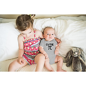 AW Fashions Cutie Pie - Math Parody Cute Novelty Funny Infant One-piece Baby Bodysuit (12 Months, Sports Grey)