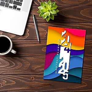 2024-2025 Monthly Planner, 7"x10", 100lb Cover, Spiral Bound, 2 Year Calendar Great For Home, Office & School Scheduling