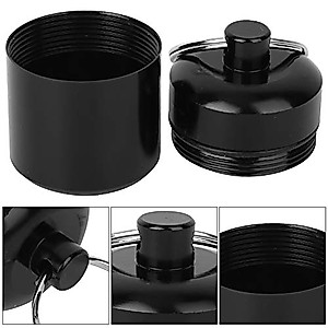 Tbest 2Pcs/Set Mini Medicine Container, Waterproof Sealing Metal Can with Key Ring for Storage Other Climbing Tool Accessories