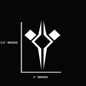 Asoka Tano Vinyl Star Minimalist Decal sticker in WHITE