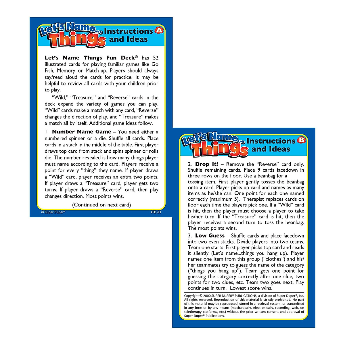 Super Duper Publications | Let's Name... Things Fun Deck Flash Cards | Educational Learning Resource for Children