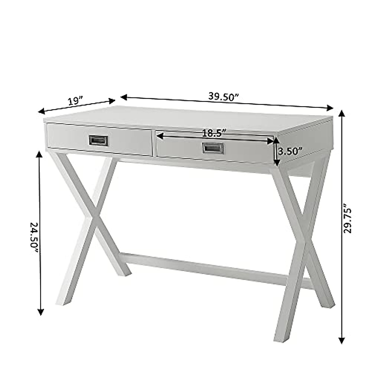 Convenience Concepts Designs2Go Landon Desk, White