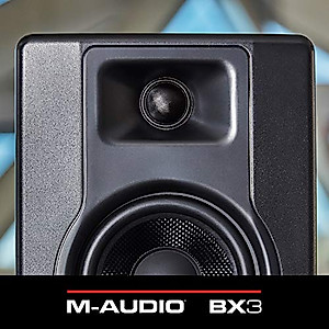 M-Audio BX3 3.5" Studio Monitors, HD PC Speakers for Recording and Multimedia with Music Production Software, 120W, Pair