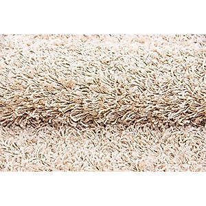 Unique Loom Solid Shag Collection Area Rug (4' 1" x 6' 1" Rectangle, Taupe)