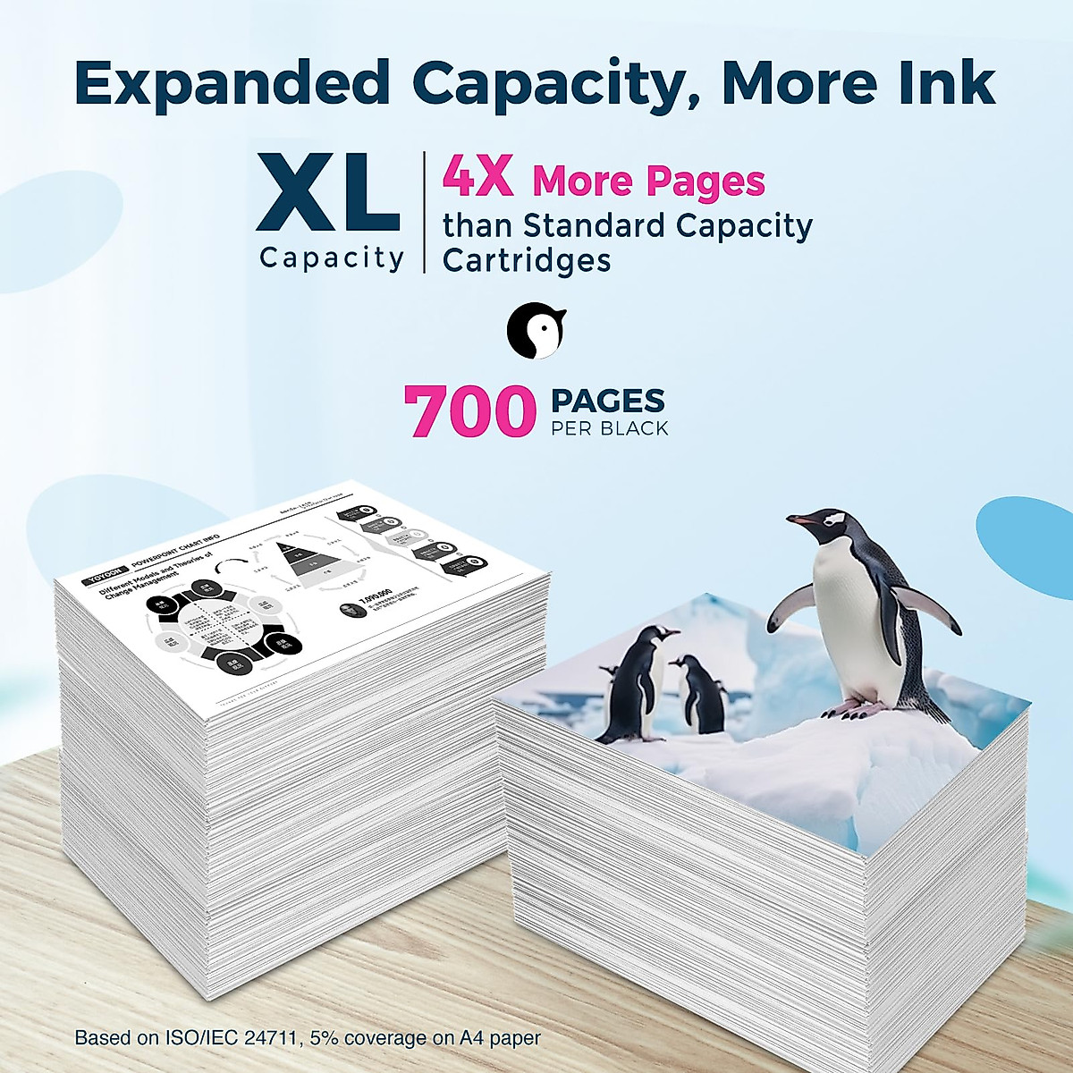 Penguin Remanufactured Printer Ink Cartridge Replacement for HP 61XL,61 XL Used for Hp Deskjet 1000 1010 2540 2546 3050A Envy 4500 4509 5530 Officejet 4630 4609(1 Black,1 Color) Combo Pack