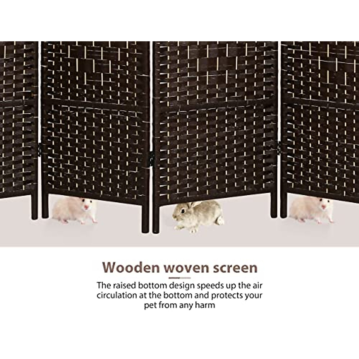 Room Divider 6 Ft Folding Wall Divider with Diamond Woven Fiber, Indoor Portable Room Partitions and Dividers for Room Separation,Rattan Room Dividers and Folding Privacy Screens,Brown(6 Panel)