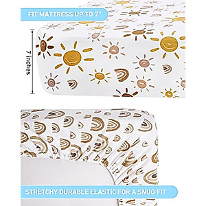 Babebay 2 Pack Crib Sheets and 2 Pack Changing Pad Cover Bundle