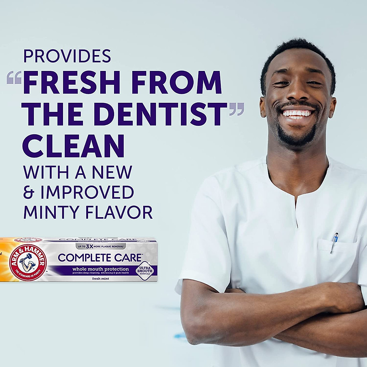 Arm & Hammer Complete Care Stain Defense Fluoride Anticavity Toothpaste, 6 oz (Pack of 6) (Packaging May Vary) (Packaging May Vary)