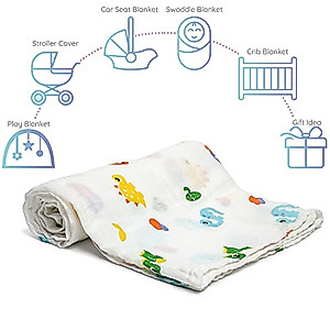 Baby Swaddle Blanket Neutral Muslin Swaddle Blankets Ultra Soft Silky Baby Blankets Unisex Pure 100% Cotton Baby Receiving Blankets and Baby Boy Blankets and Baby Girl Blanket 41” x 41” Set of 3