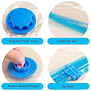 Vacuum Storage Bags Space Saver Bags for Comforters Clothes Pillow Bedding Blanket Storage (4 Pack Jumbo - 40 * 27.5 inches)