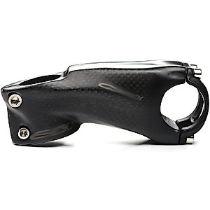 ZECHAO Mountain Bike Stem,60-120mm Full Carbon Fiber Riser Carbon Fiber Mountain Bicke Stem 17 Degrees Road Bike Stem Bike Stem (Color : Black, Size : 80mm)