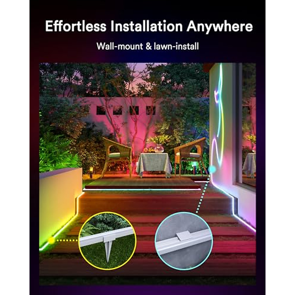 Lumary Smart Outdoor Neon Rope Lights, 32.8ft 16,000lm UFO LED High Bay Light