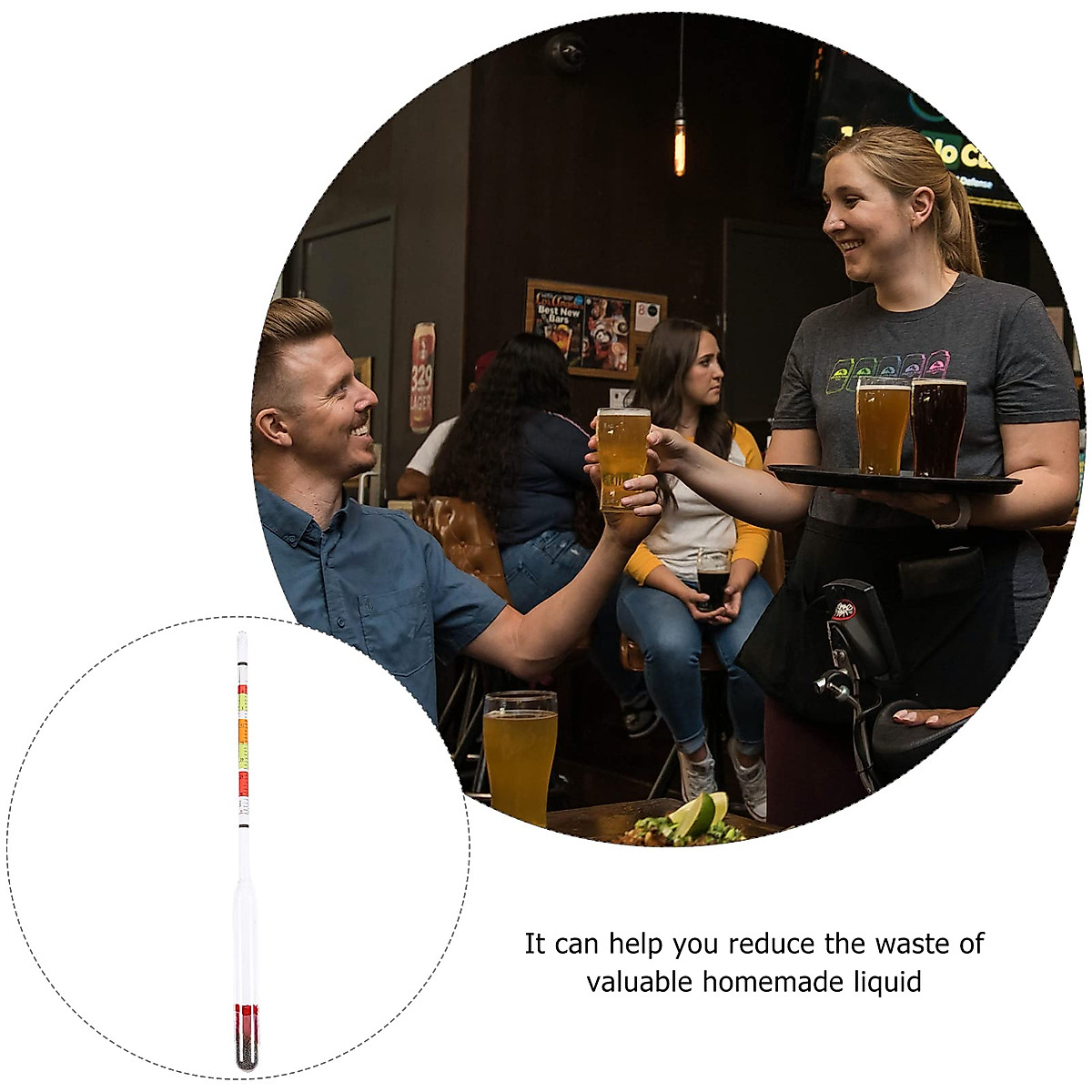 DOITOOL Triple Scale Hydrometer Kit Maple Syrup Hydrometer for Brew Beer Wine Kombucha ABV Brix Gravity Test Kit Home Brewing Supplies