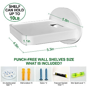 BELIEFLUO Outlet Shelf Holder, Bathroom Decor with Built-in Cable Management,A Space Saving Solution for Homepod Mini,Google Home/Echo/Smart Speakers/Electric Toothbrush/Cell Phone (Universal)…