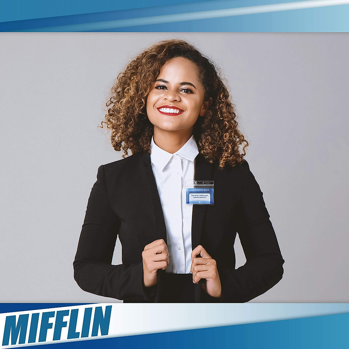 Mifflin-USA Name Tag Magnets (100 Magnets, 1.75 x 0.5 inches), Name Tag Magnet Backs w/ 3 Extra-Strong Neodymium Magnets for ID Badge Holders