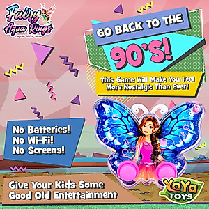 YoYa Toys Fairy Butterfly Ring Toss Handheld Game - Games for Kids Handheld with Cute Pixie Design, Classic-Style Retro Game, Portable & Travel-Friendly Handheld Games for Kids