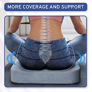 COMFYSURE Seat Cushion Extra Large - Firm Memory Foam Chair Pad for Recliner, Office Chair, Driving Car, Floor Seating, Patio Furniture, Wheelchair, Bariatric Overweight Users 19”x17”x3”